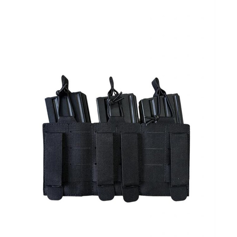Porte-chargeurs Militaire Triple 5.56 Phoenix Laser Cut Noir - Pro Army
